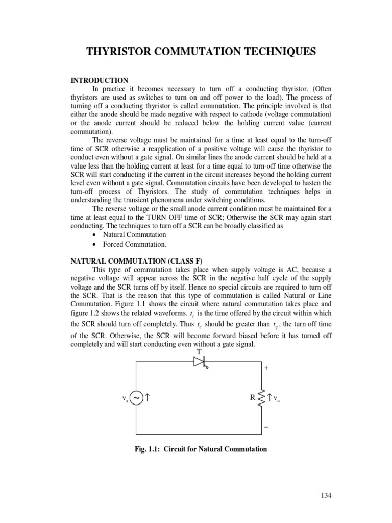 Thyristor Commutation PDF | PDF | Capacitor | Power Electronics