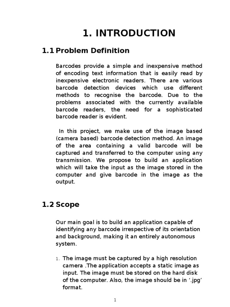 An Application For Camera Based Barcode Detection And Decoding Using Java Pdf Universal
