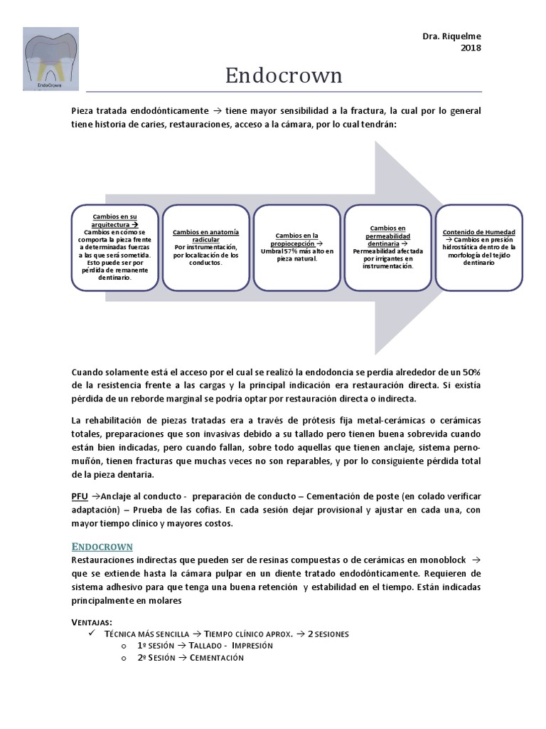 Preparación y indicaciones de Endocrown | PDF | Dentadura postiza | Boca