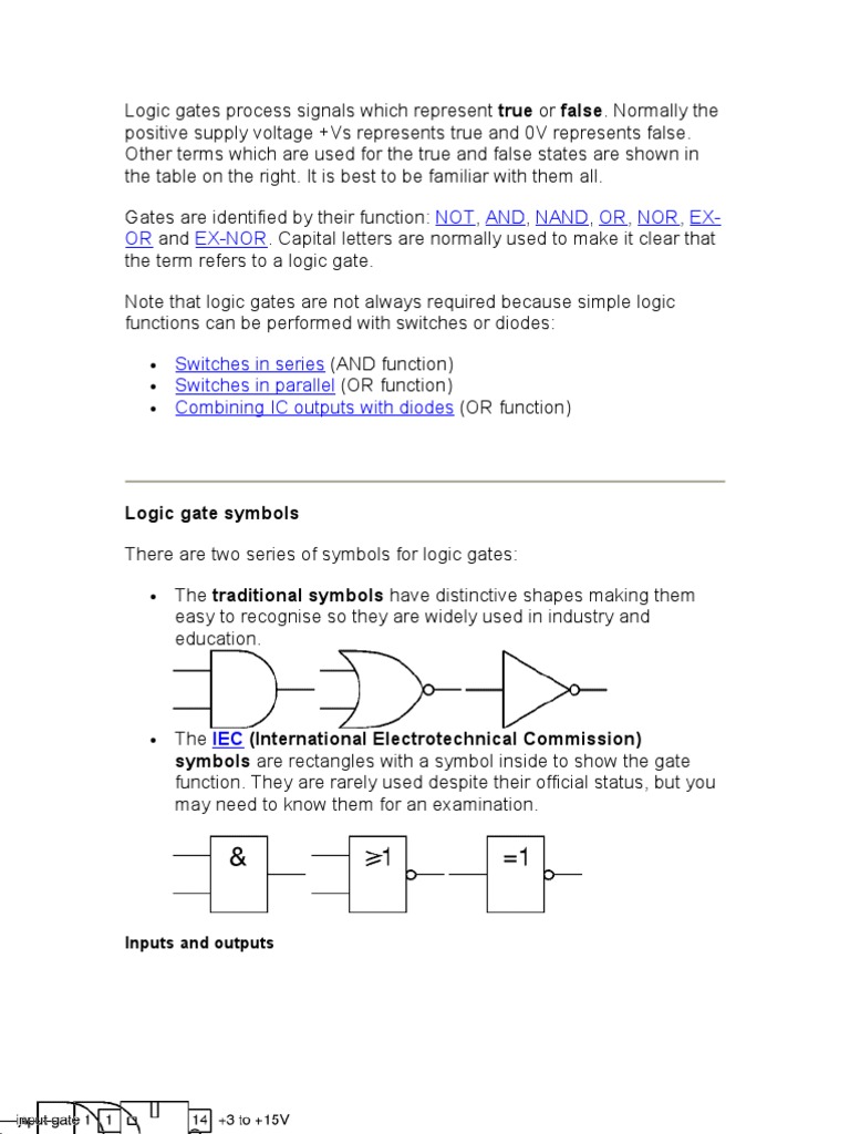 Logic Gates and Truth Tables Explained | PDF | Logic Gate | Electrical ...