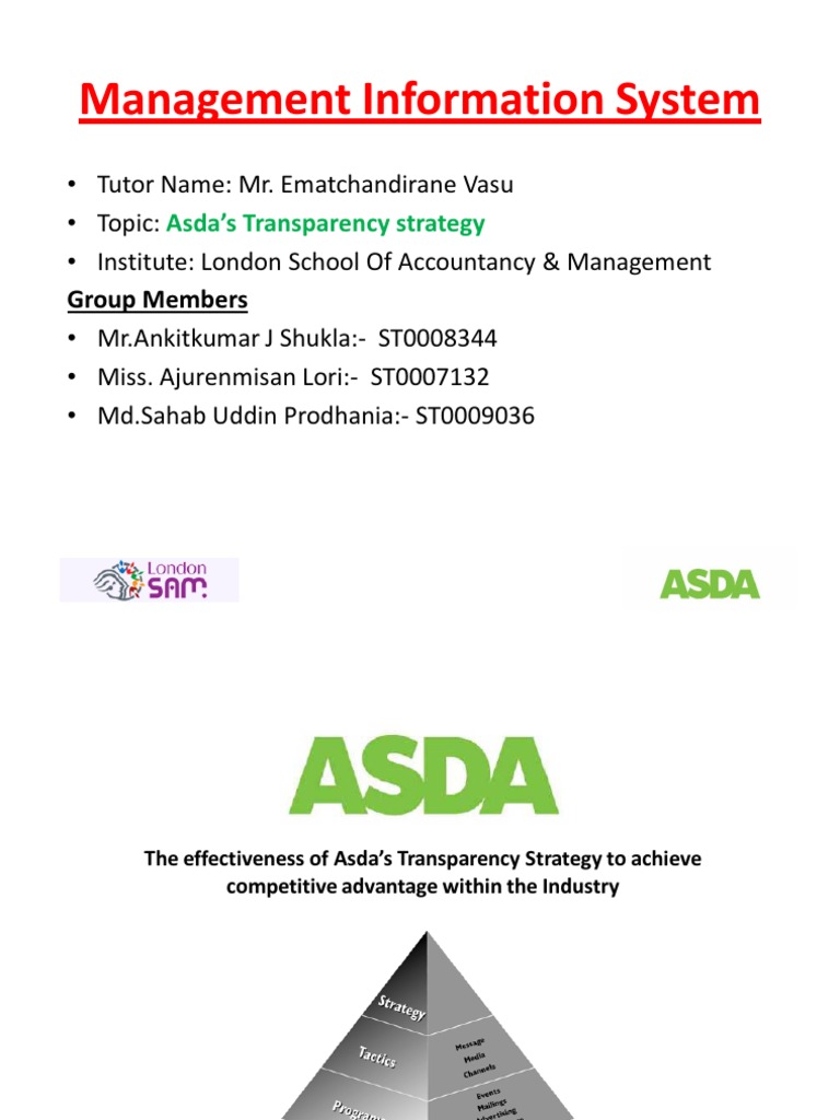 Asda's Transparency Strategy for Customer Engagement | PDF | Retail ...
