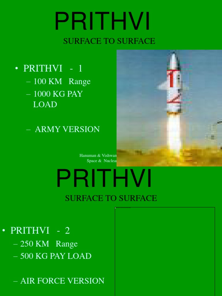 2 PRITHVI Agni Satellite | PDF | Missile Types | Military Technology