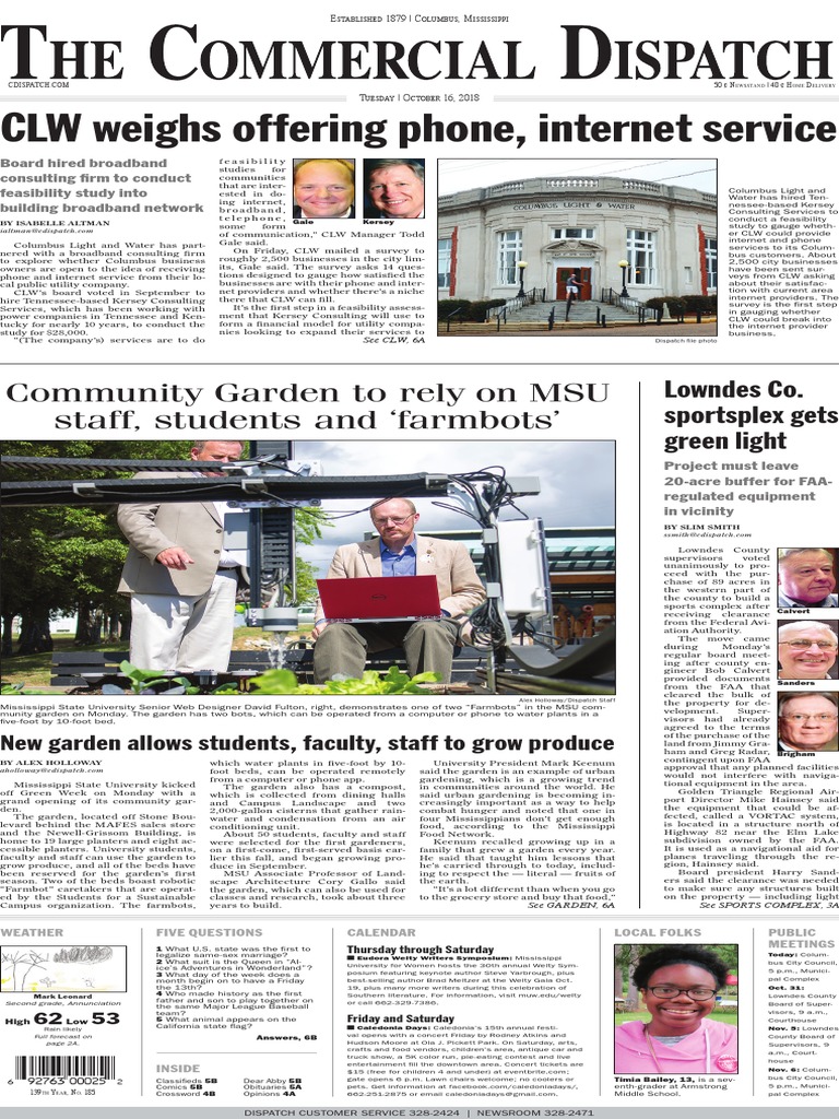 Commercial Dispatch Eedition 10-16-18 | PDF | United States Postal ...