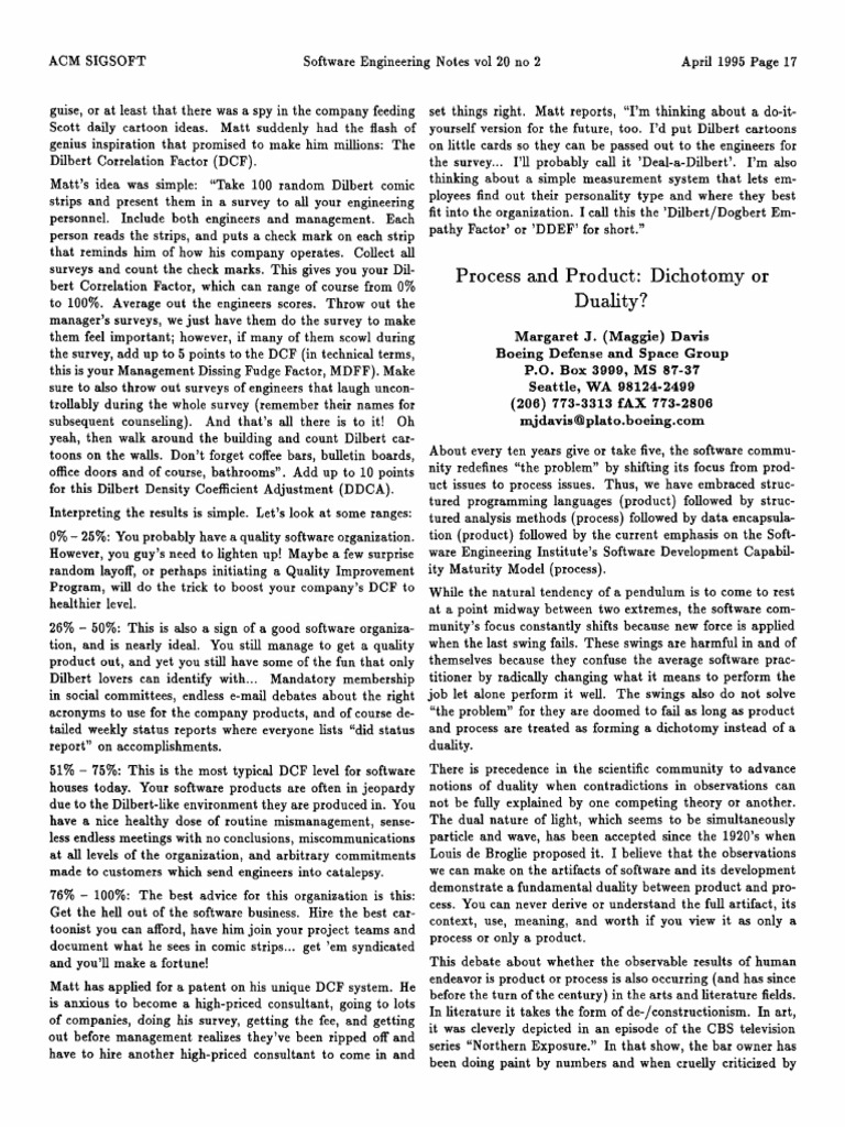 Dichotomy vs Duality in Software Engineering | PDF | Software ...