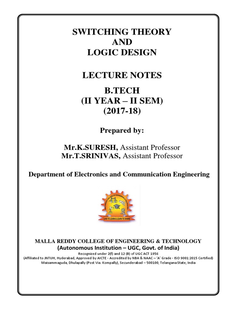 Switching Theory and Logic Design PDF | PDF | Subtraction | Binary Coded Decimal