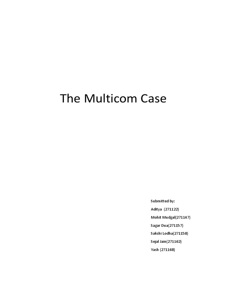 The Multicom Case | PDF | Cognitive Science | Behavioural Sciences