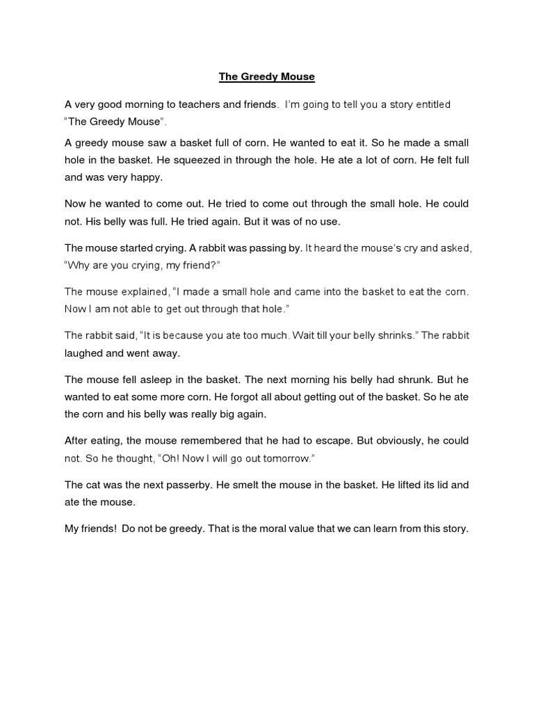 The Greedy Mouse | PDF