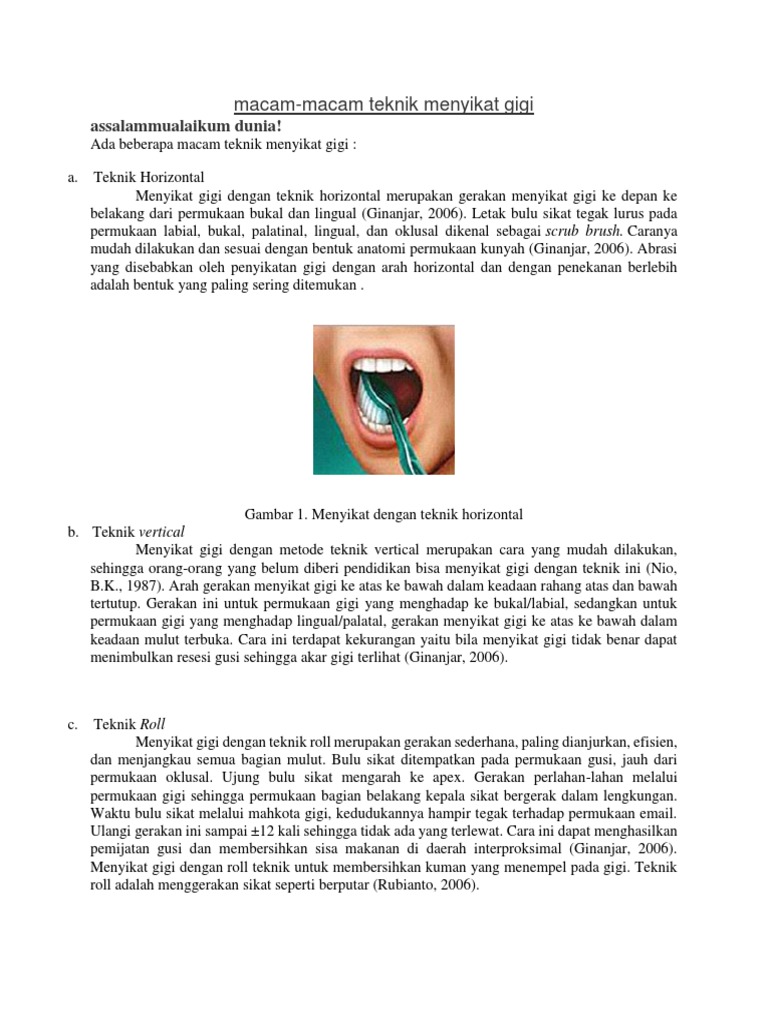 Teknik Menyikat Gigi yang Efektif | PDF | Sains & Matematika