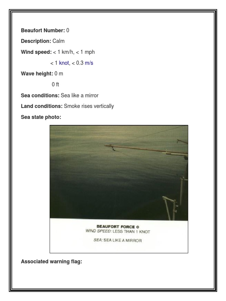 Beaufort Number | PDF | Wound | Storms