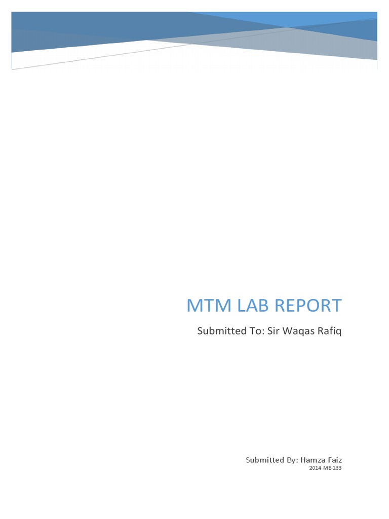 MTM Lab Report | Download Free PDF | Grinding (Abrasive Cutting ...