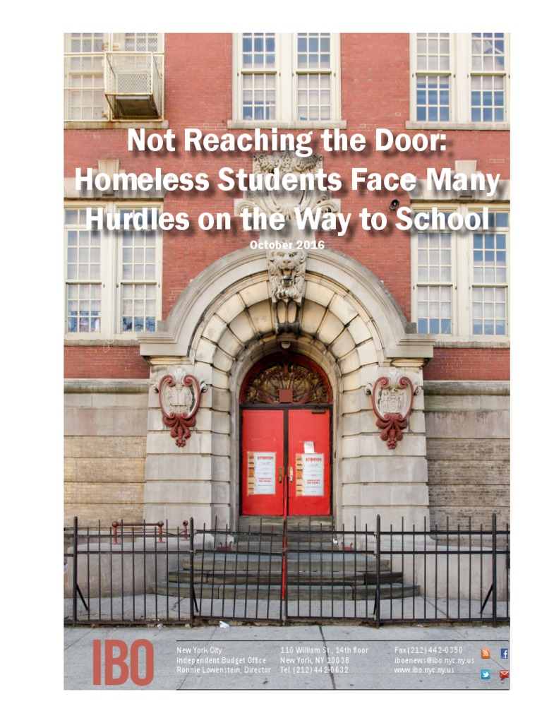 Not Reaching The Door Homeless Students Face Many Hurdles On The Way To ...