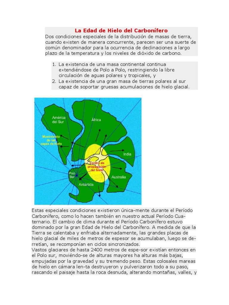 La Edad de Hielo del Carbonífero | PDF | glaciar | Era de Hielo