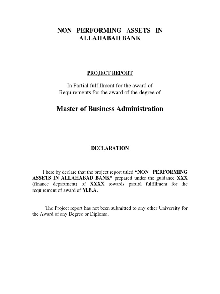 NPA in Allahabad Bank PDF | PDF | Reserve Bank Of India | Banks