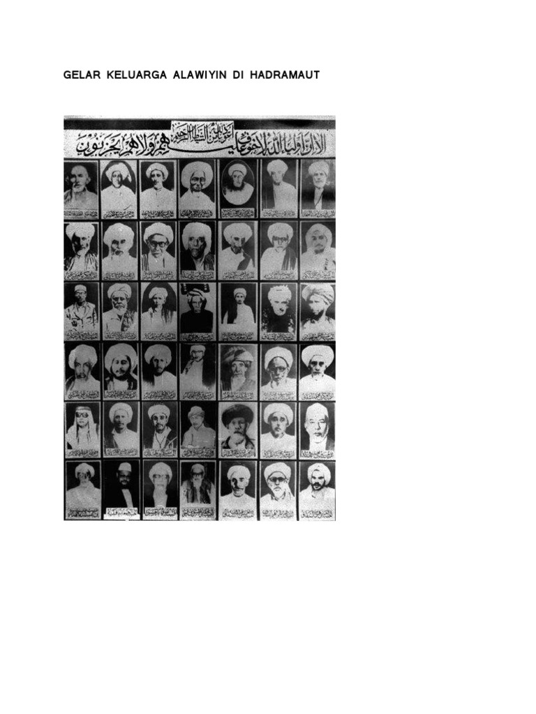 Gelar Keluarga Alawiyin Di Hadramaut PDF | PDF