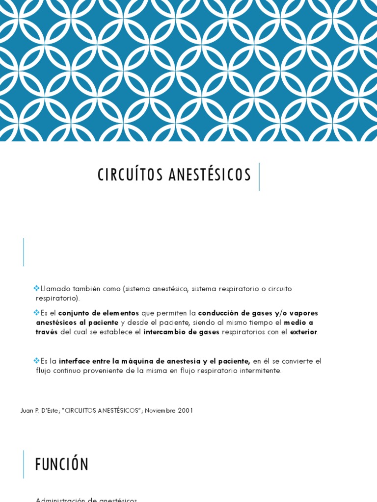 Circuítos Anestésicos | PDF | Sistema respiratorio | Anestesia