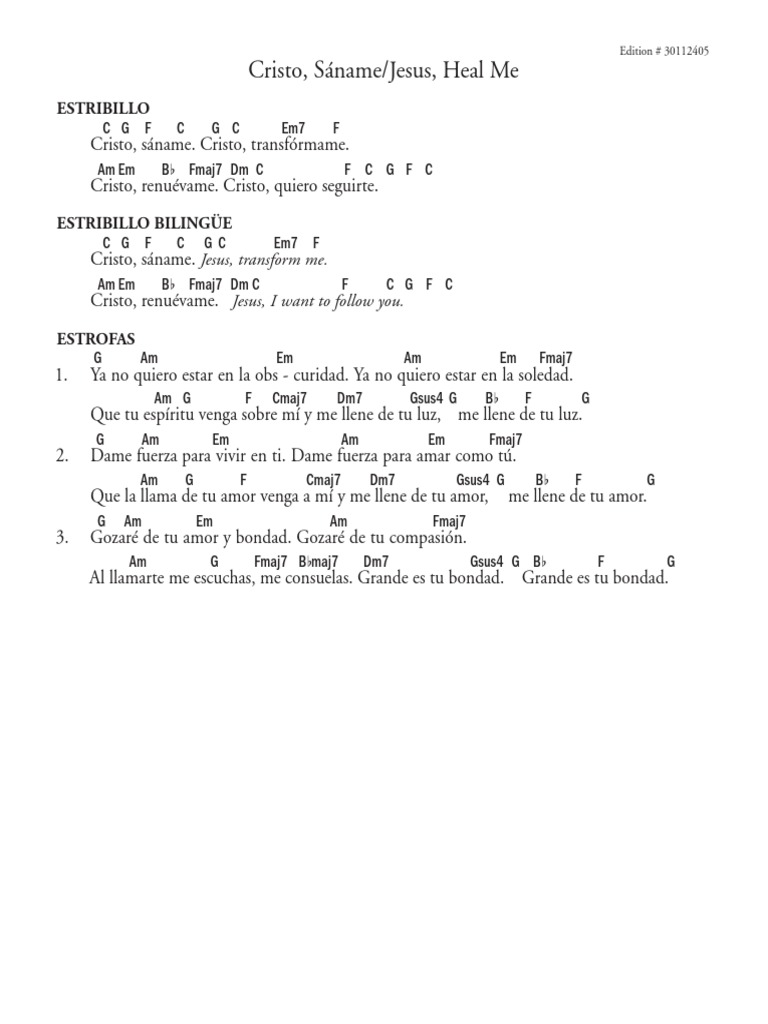 488 Cristo Saname (Jesus Heal Me) | PDF | Música grabada | Canciones