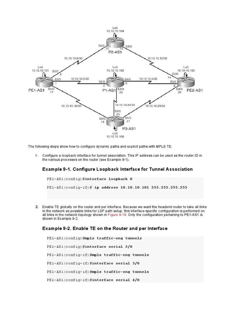 How To Configure MPLS TE | PDF | Networking | Multiprotocol Label Switching