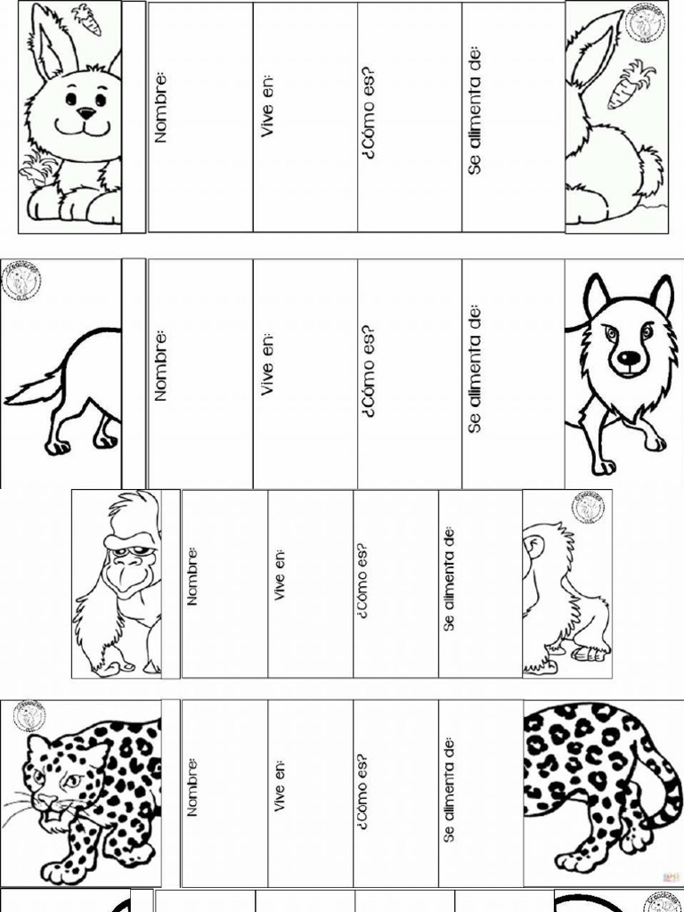 Descripcion Animales Libro Plegable | PDF