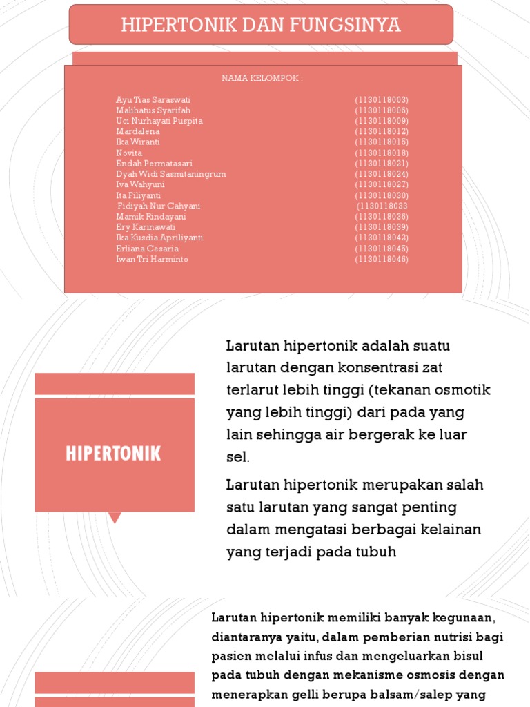 Fungsi dan Jenis Larutan Hipertonik | PDF