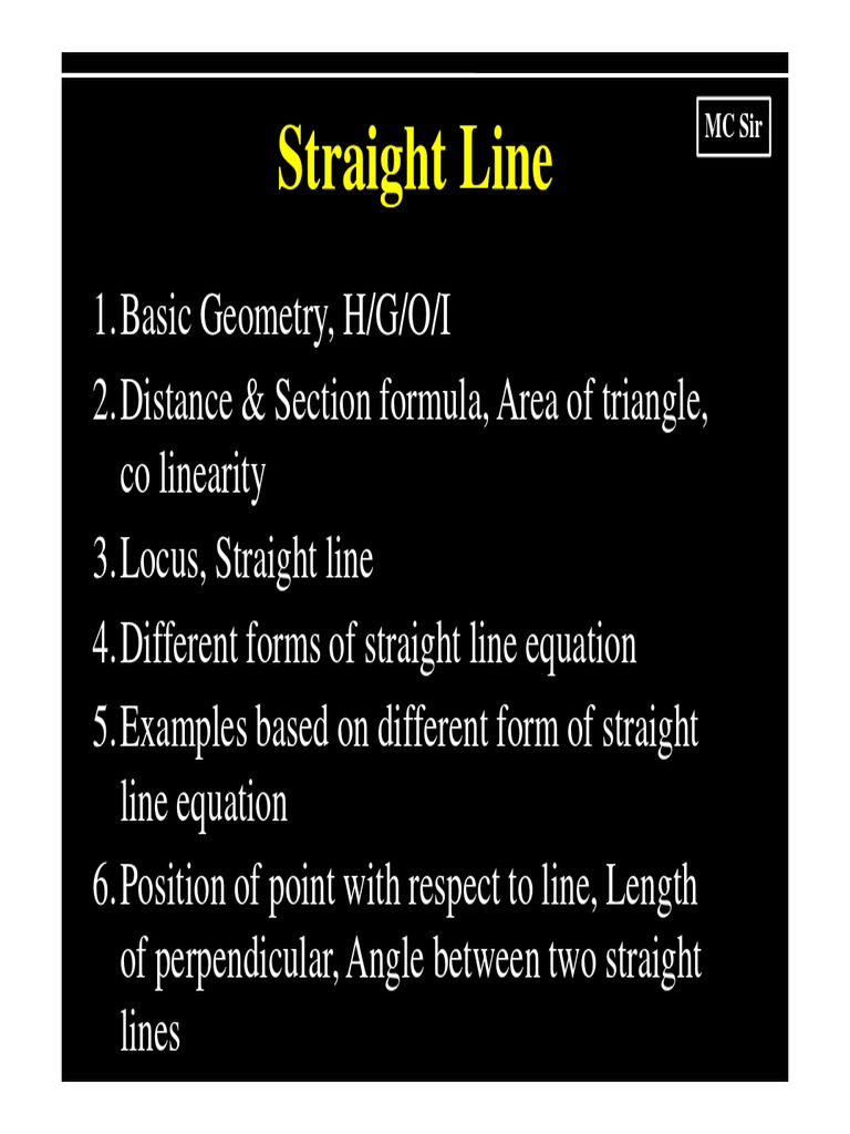 Straight Lines Slides-239 PDF | PDF | Rectangle | Classical Geometry