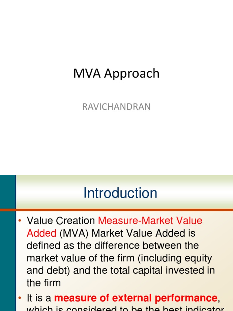MVA Approach | PDF | Stocks | Market Value