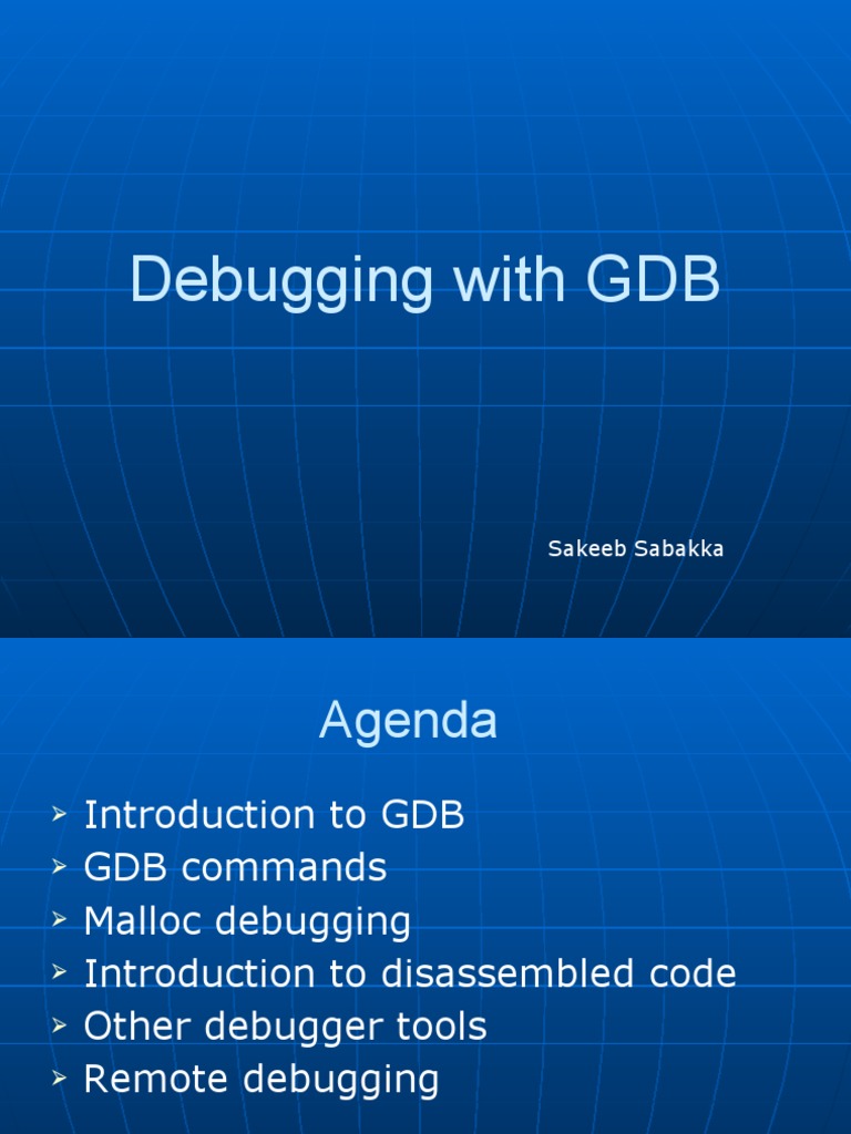 Debugging With GDB: Sakeeb Sabakka | Download Free PDF | Subroutine | Software