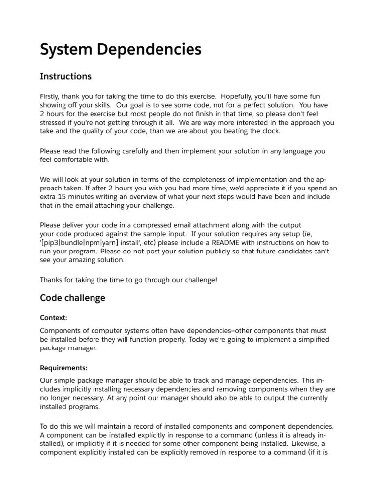 System Dependencies | PDF | Html | Cascading Style Sheets