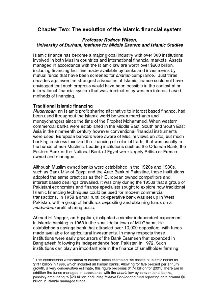 Evolution of Islamic Financial System | PDF | Islamic Banking And ...