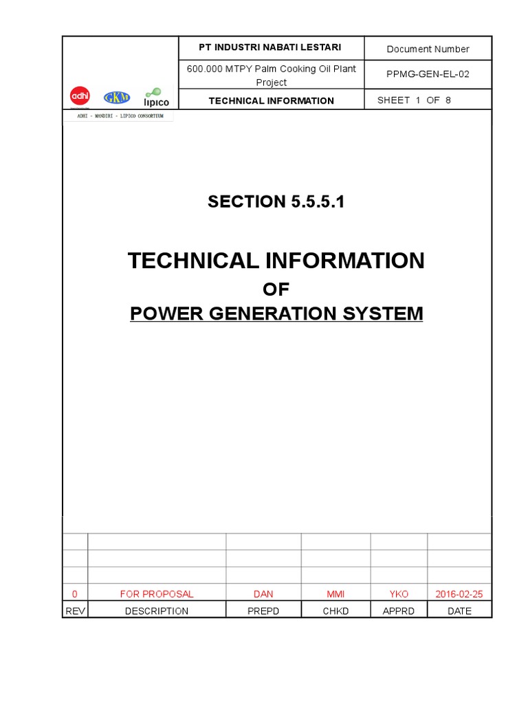 5.5.5.1 Power Generation System - REV1 | PDF | Electric Generator ...