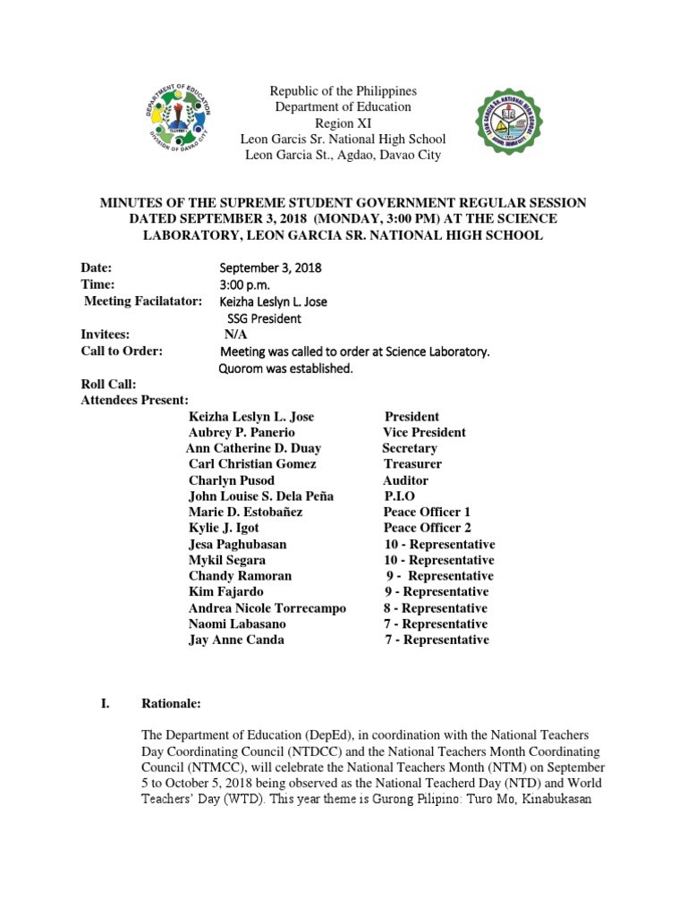 SSG Proposal | PDF | Teachers | Behavior Modification