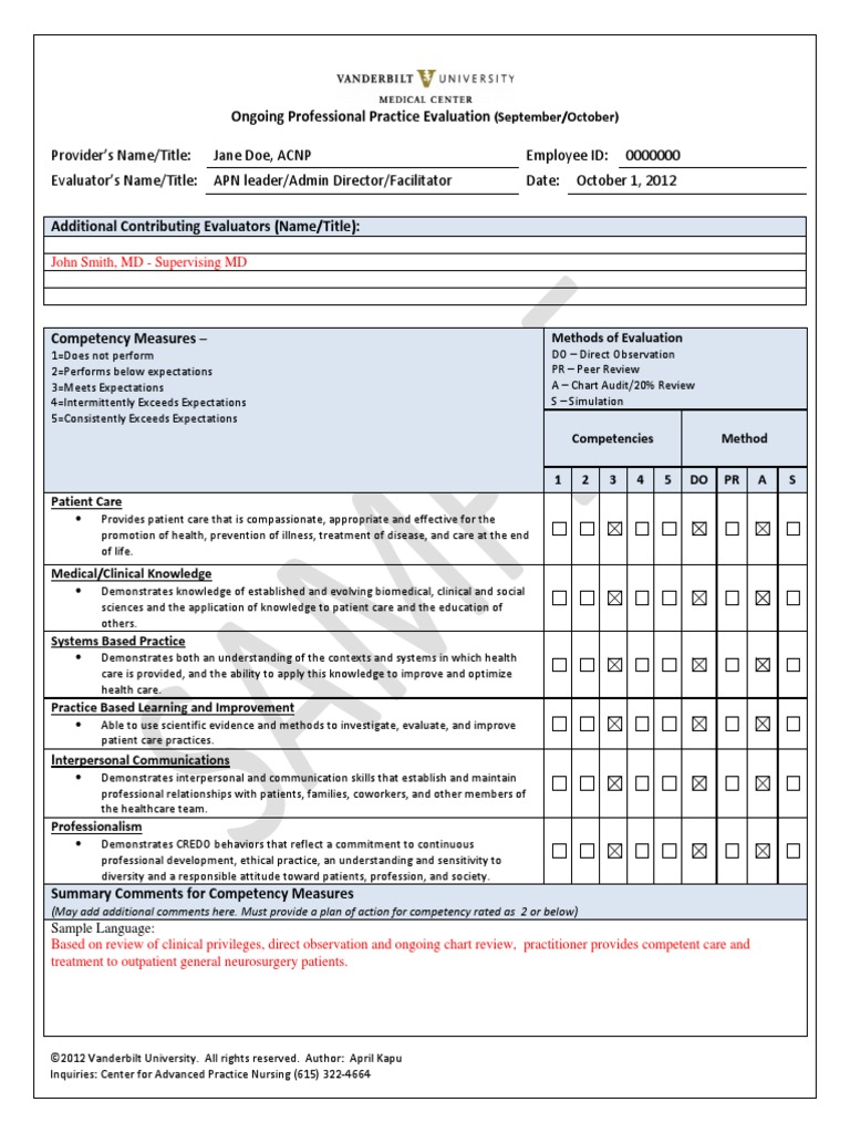 OPPE Mid Year Template Sample | PDF | Competence (Human Resources ...