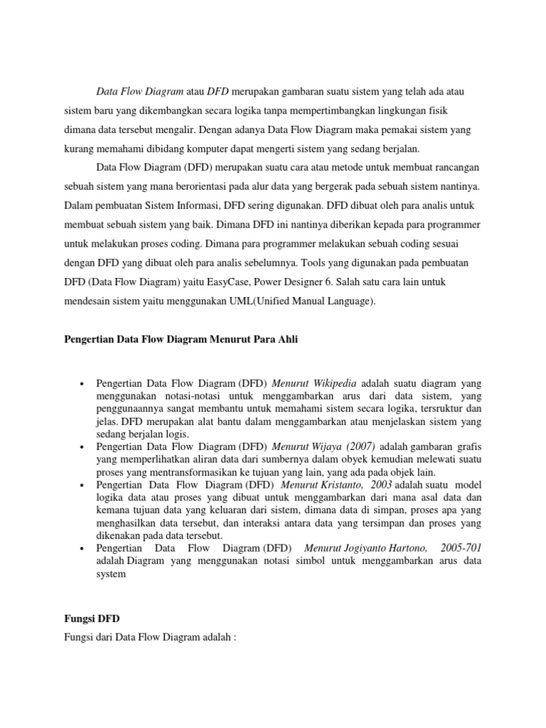 Data Flow Diagram Atau DFD Merupakan Gambaran Suatu Sistem Yang Telah ...