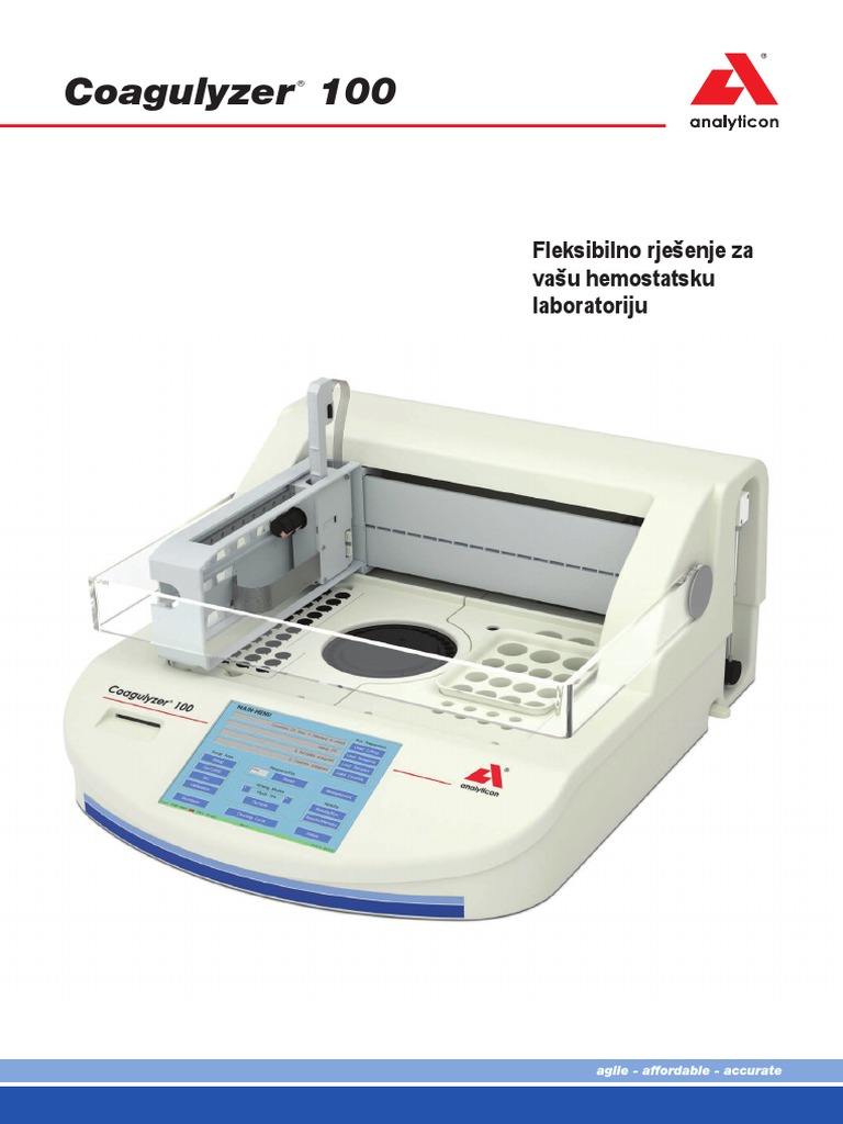 Flyer Coagulyzer 100 - BiH | PDF | Coagulation | Body Fluids