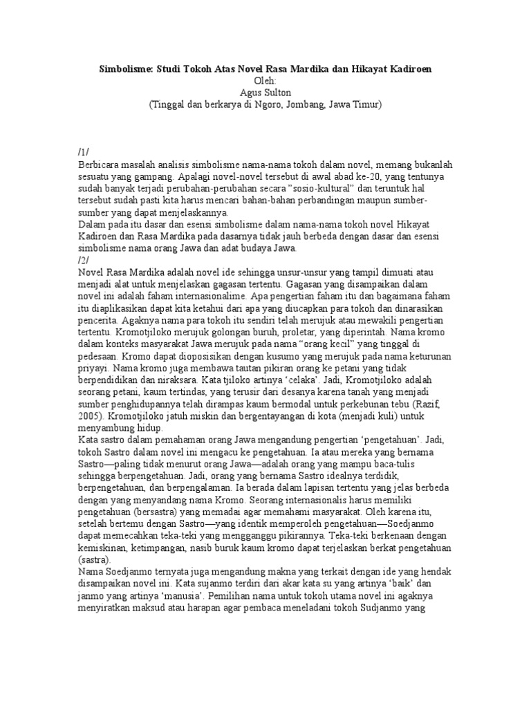 Novel "RASA MARDIKA" Karya Soemantri | PDF