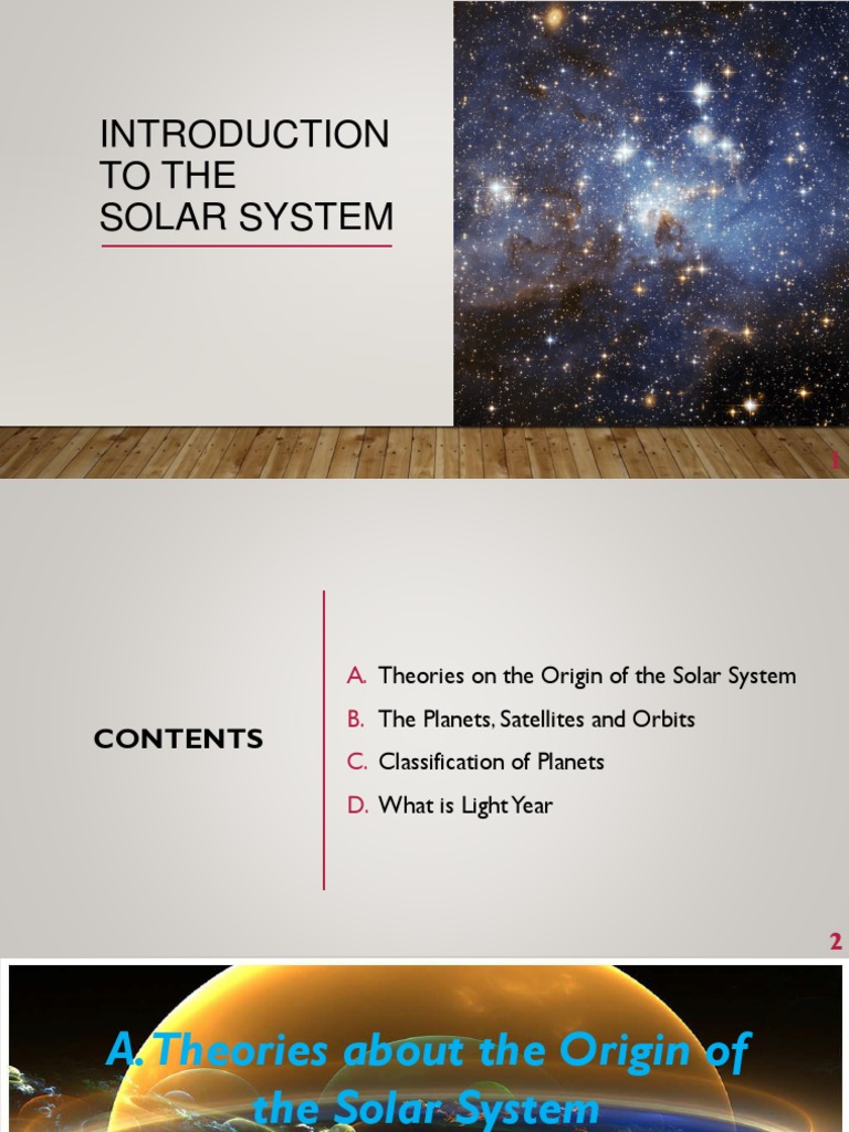 Theories of Origin of The Solar System | PDF | Sun | Solar System
