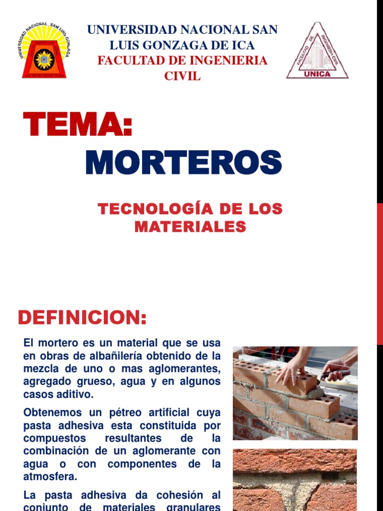 tipos de mortero | Mortero (Albañilería) | Cemento | Prueba gratuita de ...