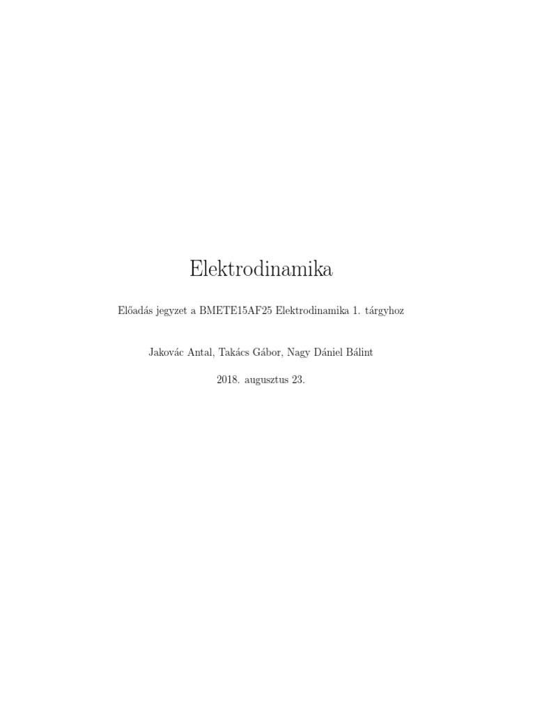 Elektrodinamika | PDF