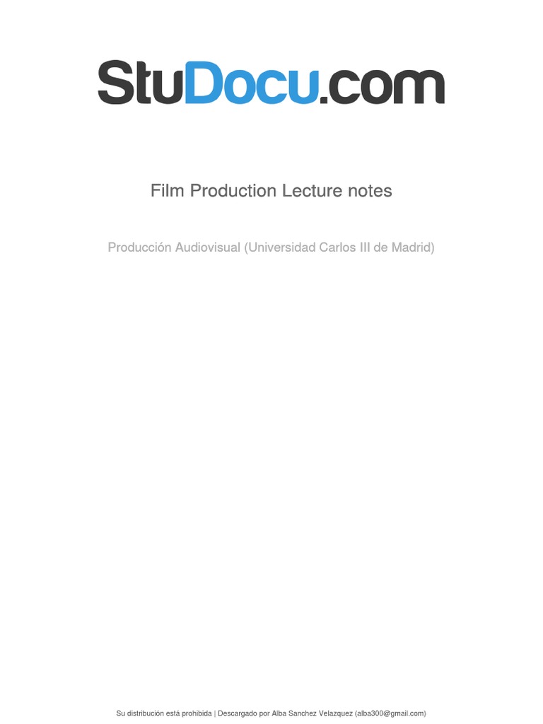 film-production-lecture-notes.pdf | Filmmaking | Independent Film ...