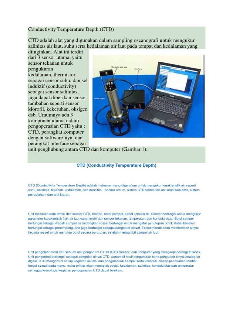 Conductivity Temperature Depth | PDF