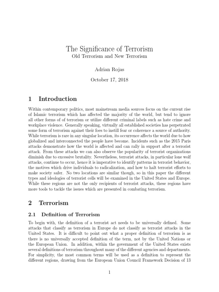 Terrorism Pdf Islamic State Of Iraq And The Levant World Politics