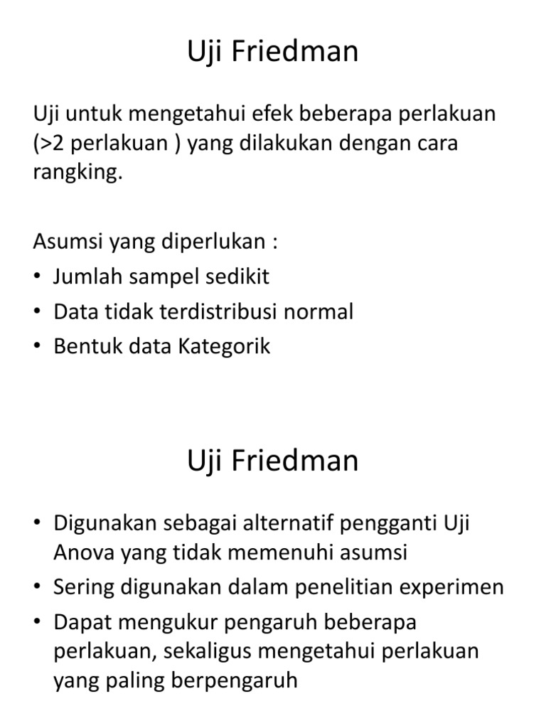 Uji Friedman | PDF