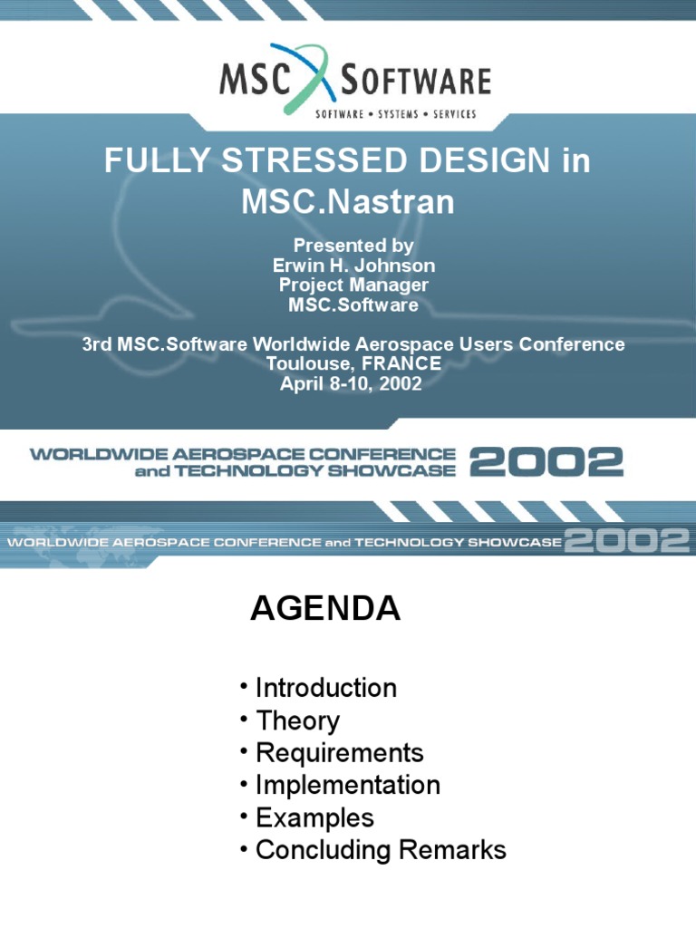 Fully Stressed Design in MSC - Nastran | PDF | Parameter (Computer Programming) | Stress (Mechanics)