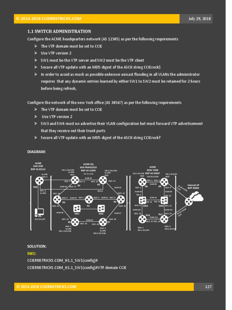 Ccie R&s Lab Workbok | PDF | Network Switch | Telecommunications