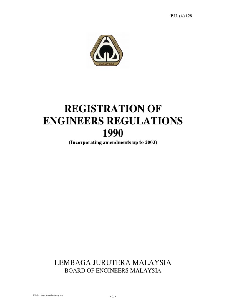 Registration of Engineer Regulation | PDF | Engineer | Money Order