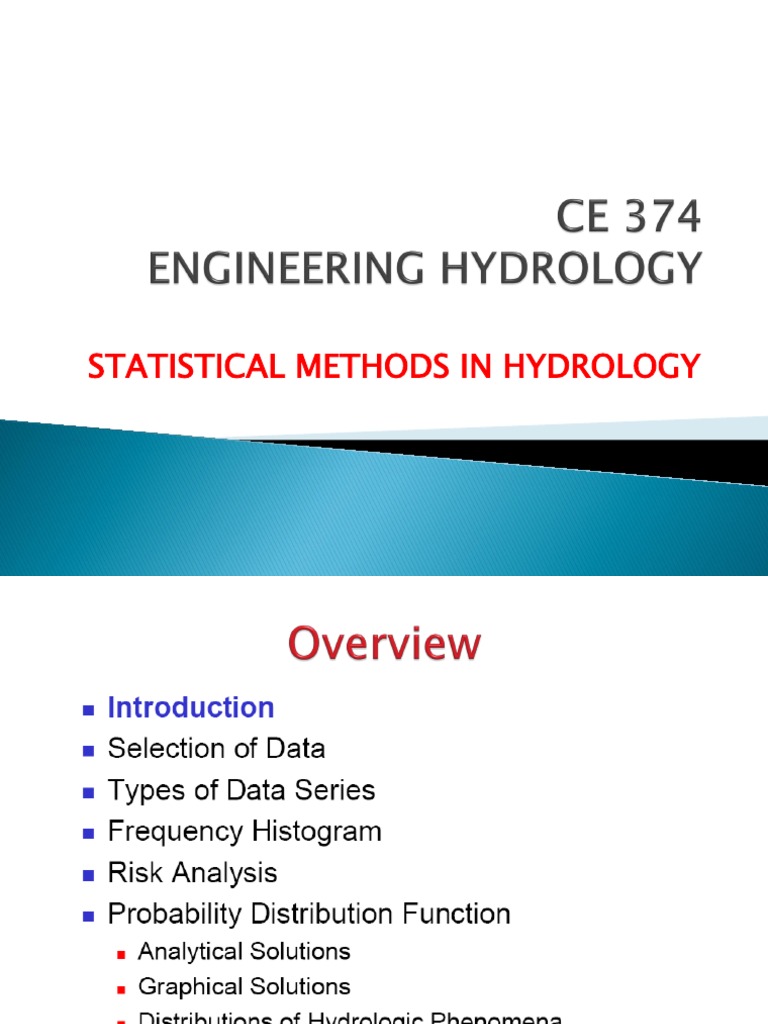 Statistical Methods in Hydrology | PDF