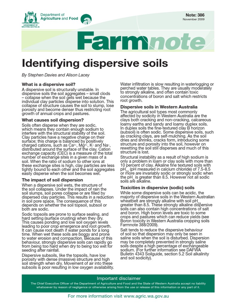 Identifying Dispersive Soils | PDF | Soil | Natural Materials