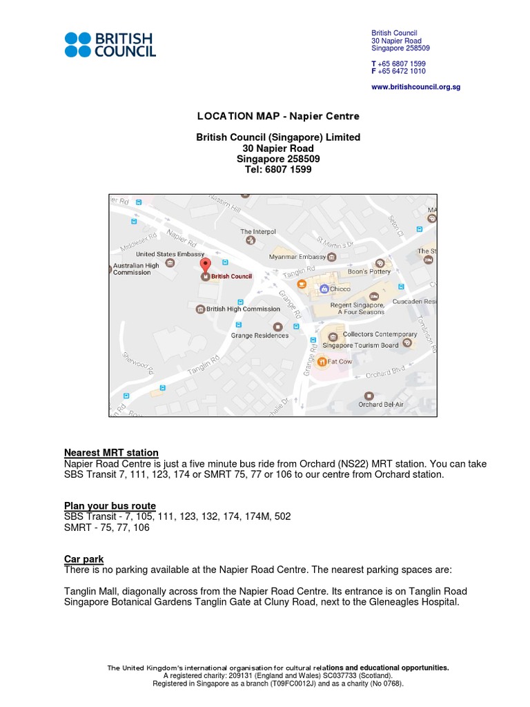 British Council Location and Access Guide | PDF
