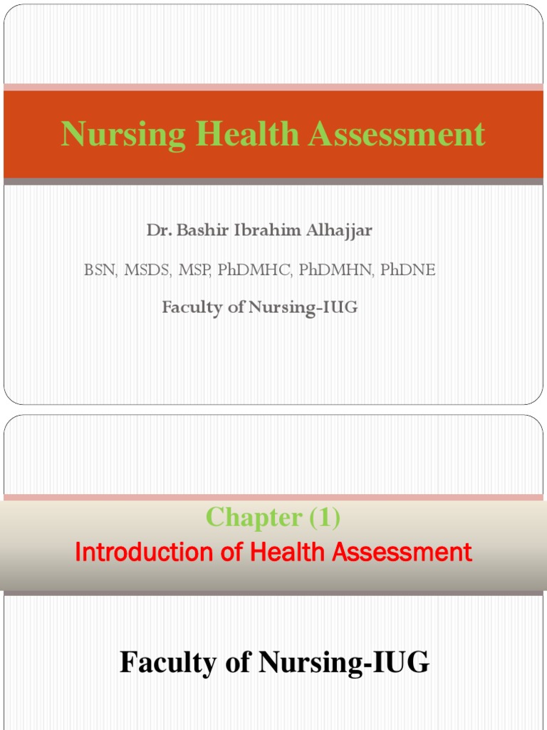 Health Assessment Chapter 1 Introduction Of Health Assessment Pdf