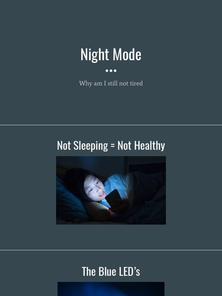Optimize Sleep with Night Mode | PDF