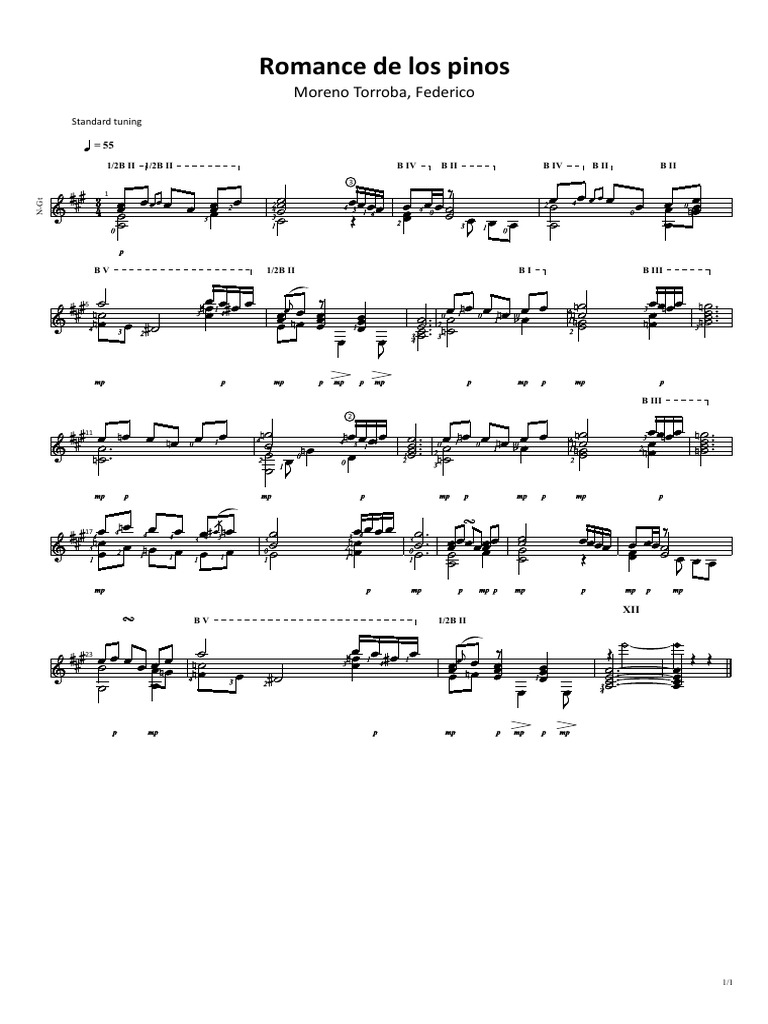 Moreno Torroba, Federico - Romance de Los Pinos | PDF